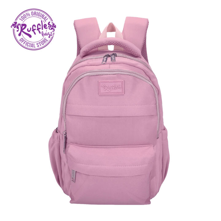 Ruffles Bags Beatrice 17-Inch Backpack (Light Purple, Old Rose, Beige ...