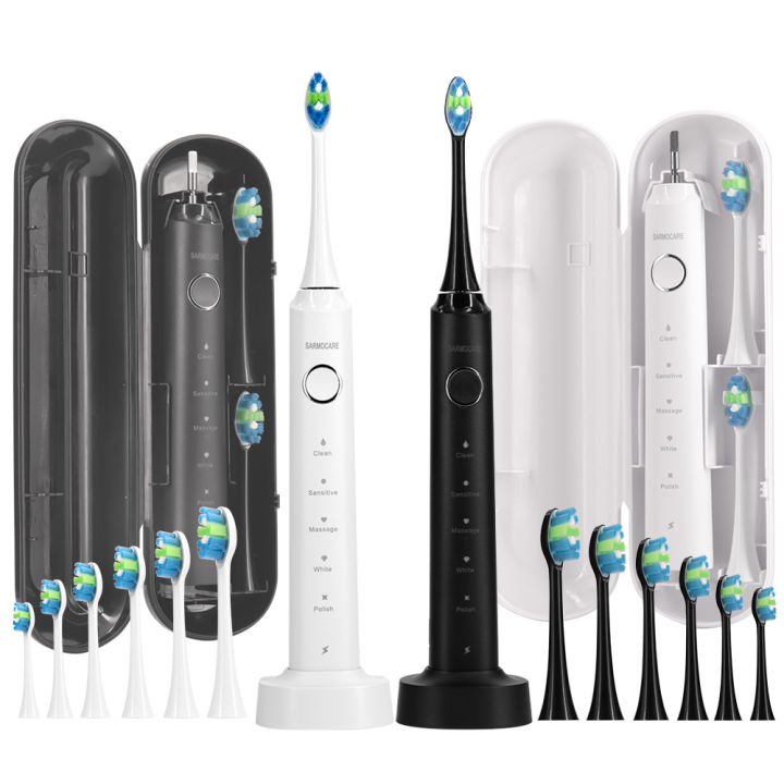 Sonic Electric Toothbrush IPX7 Waterproof Electronic Tooth with 6 Brush ...