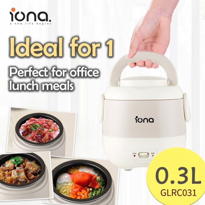 IONA 0.3L Mini Rice Cooker Non Stick 迷你电饭锅 迷你電飯鍋 - GLRC031 | Lazada ...
