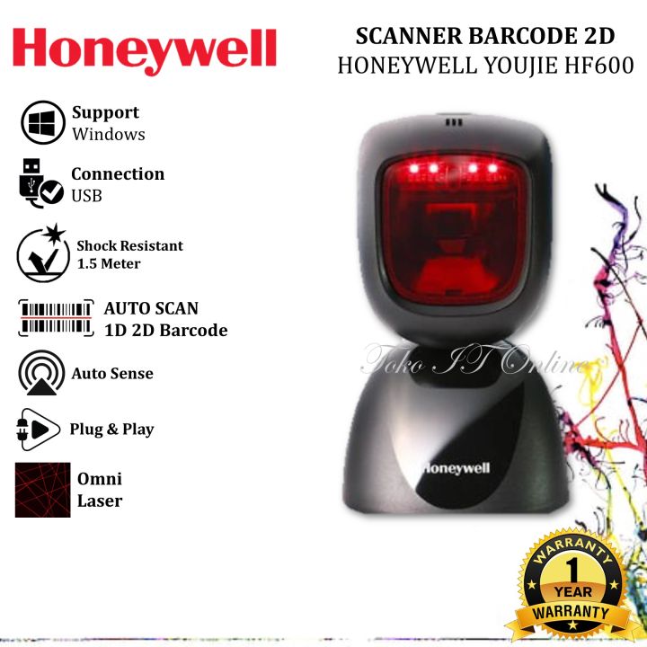 HONEYWELL YOUJIE HF600 2D SCANNER PRESENTATION BARCODE EFAKTUR QR PARK ...