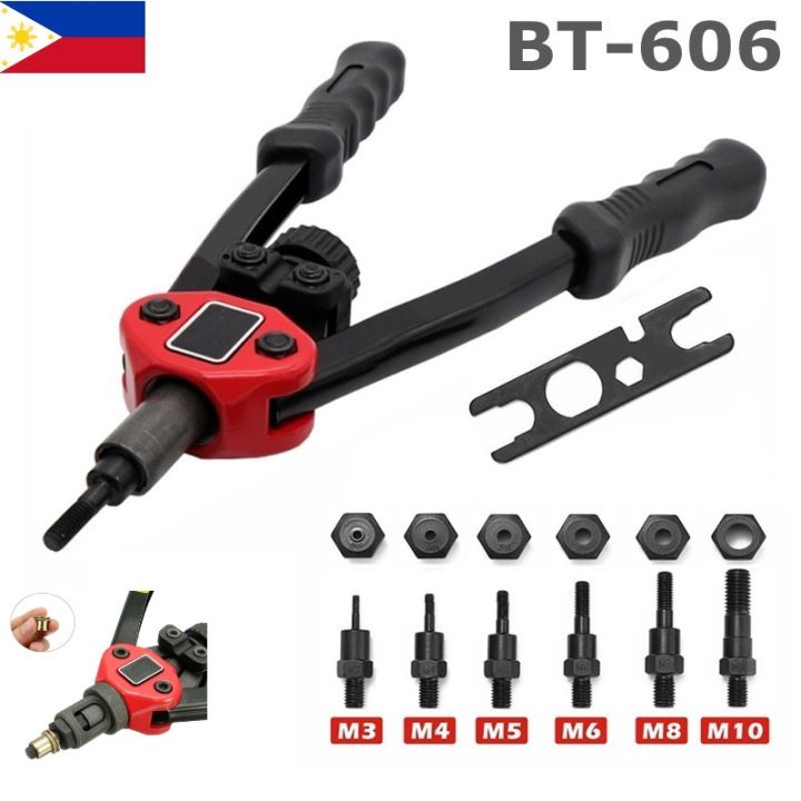 BT-606 M3-M10 Rivet Nut Tool Threaded Insert Type Hand Riveter | Lazada PH