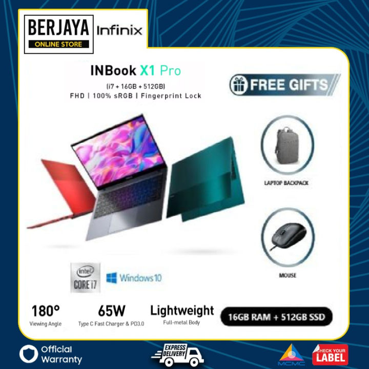 INFINIX InBook X1 Pro Intel i7 10th Gen | Intel Core i7-1065G7 [16GB ...