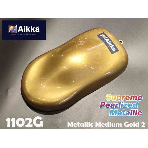 [ METALLIC GOLD 1102G ] AIKKA Supreme Metallic 2K DIY Paint /Cat 2K ...