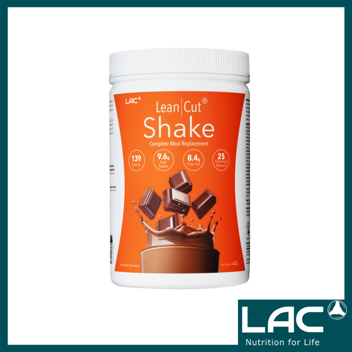LAC LeanCut Shake Rich Dark Chocolate 672g - Meal Replacement, Weight ...