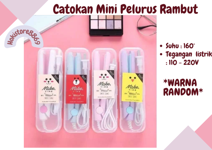 Catokan Mini Alat Catok Rambut 2in1 Set Make Time Karakter - RANDOM ...