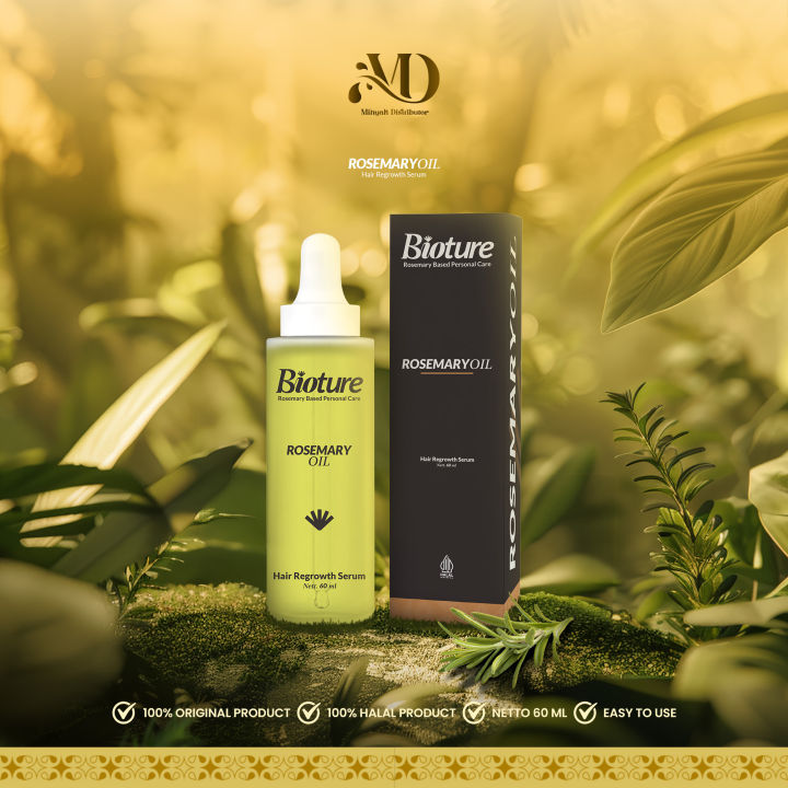 Bioture - Rosemary Hair Oil 60 ml Hair Growth Treatment Perawatan ...