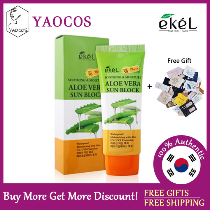 [EKEL] Soothing & Moisture Sun Block SPF50/PA+++ # Aloe Vera | Lazada ...