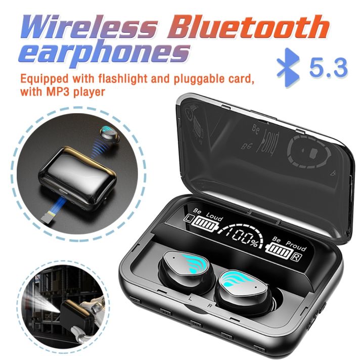 NEW M13 Upgrade TWS Bluetooth Earphones Wireless Headphone 9D Stereo Sports Waterproof Earbuds ...