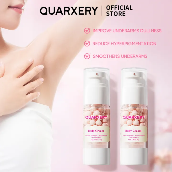 QUARXERY Underarm Whitening Cream Japanese Cherry Blossom Vitamin C Niacinamide Glutathione ...