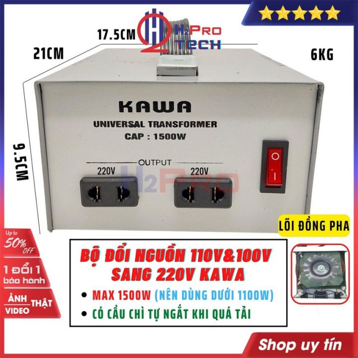 Đổi Nguồn 220V Sang 110V-100V 1500W Kawa Hoặc Đổi Ngược Nguồn 110V Sang 220V Cao Cấp-Dùng Cho ...