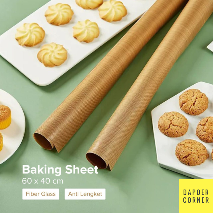 REUSEABLE KERTAS BAKING 60x40 cm BAKING PAPER ALAS BAKING PAPER OVEN ...