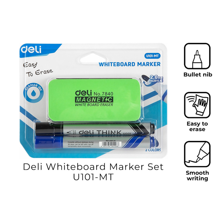 Deli Whiteboard Marker Set U101-MT | Lazada PH
