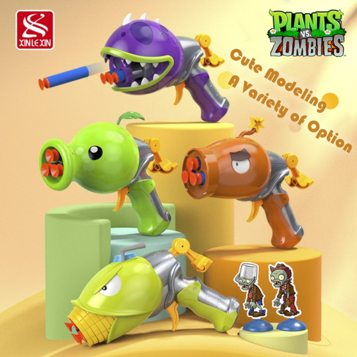 EASY WEARHOUSE Plants Vs Zombies Soft Bullet Gun Pea Shooter Air Cannon ...