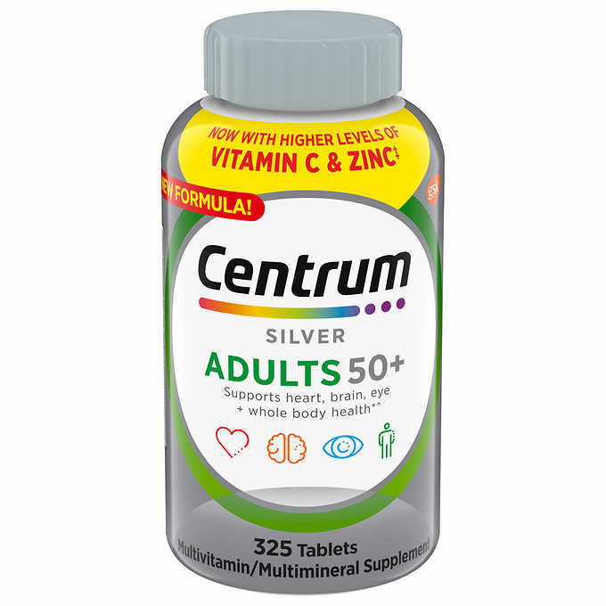 Centrum Silver Adults 50+ Multivitamin, 325 Tablets | Expiry 4/30/2025 ...