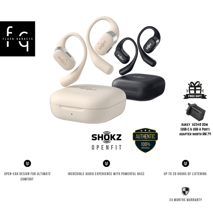 Shokz OpenFit Open-Ear True Wireless Earbuds | 2 Years Shokz Malaysia ... Shokz OpenFit Open-Ear True Wireless Earbuds | 2 Years Shokz Malaysia ...
