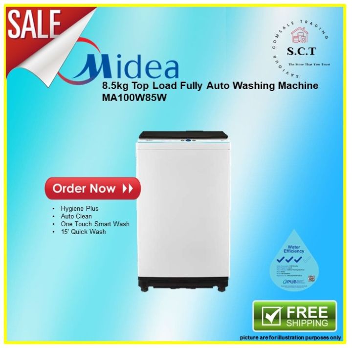 MIDEA MA100W85 - 8.5kg Top Load Fully Auto Washing Machine - 2 Years ...