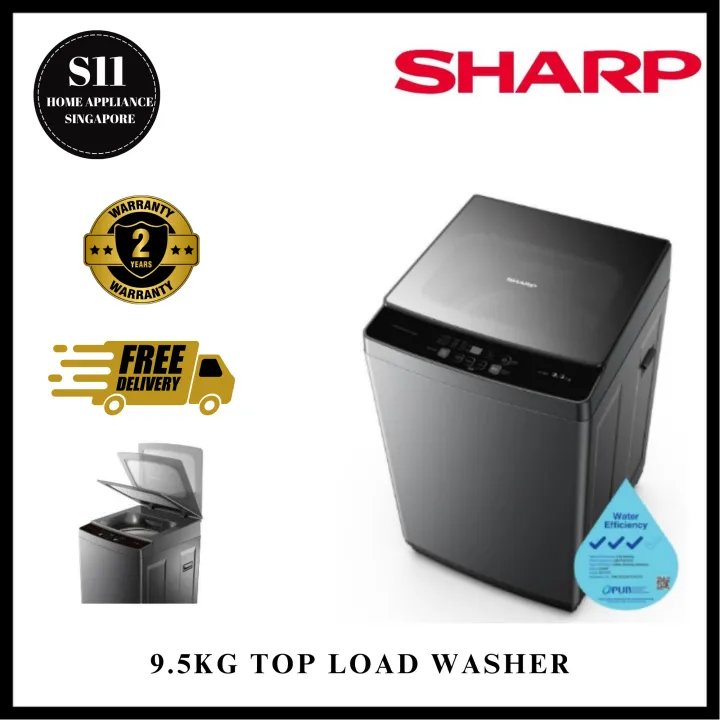 SHARP NEW ES-X968 9.5KG TOP LOAD WASHING MACHINE - 2 YEARS WARRANTY ...