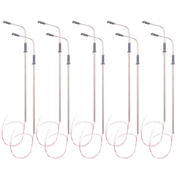 (BAPQ) 10 pcs Model LED Street Lamp Lighting Single Train Layout ...