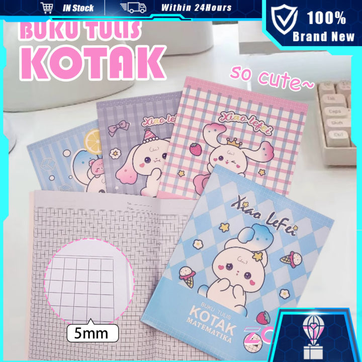 16*210CM Math notebook 5MM Grid Mathematics Graphing Notebook cute ...