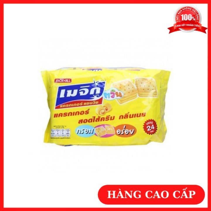 Bánh Cracker Magic Twin Thái Lan 2 Lớp Kem Bơ Bịch 24 Gói | Lazada.vn