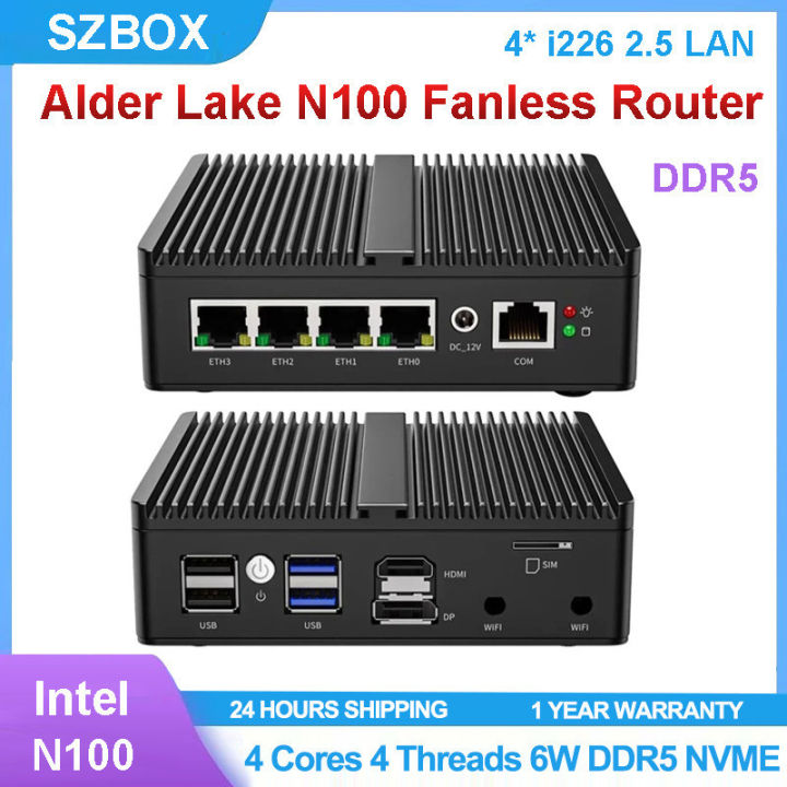 【PH LOCAL SHIP】G30S N100 Fanless Soft Router Firewall DDR5 Mini PC 4x ...