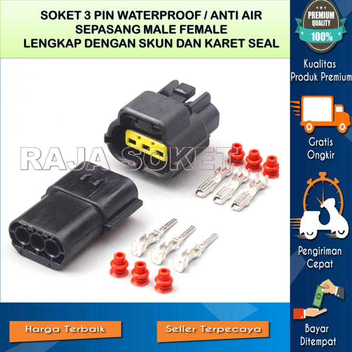 SOKET SOCKET KONEKTOR CONNECTOR 3 PIN TPS THROTTLE CAIRAN REM ...