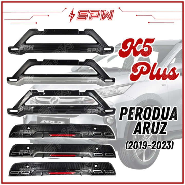 Perodua Aruz (2019-2024) V2 K5 PLUS BODYKIT Front Rear Bumper Diffuser ...