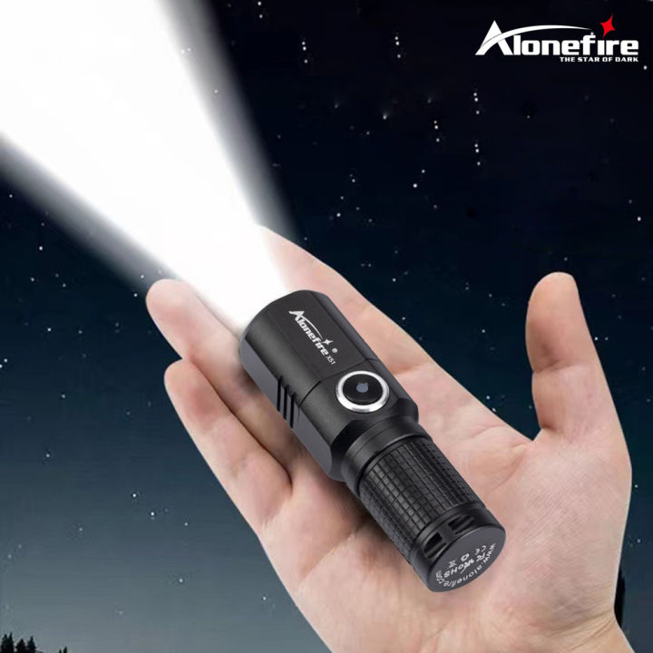 Alonefire X51 Powerful Zoom LED Flashlight Mini LED Lantern EDC ...