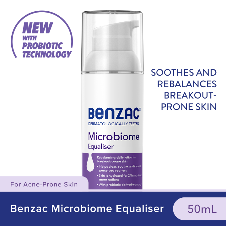 Benzac Microbiome Equaliser 50g [Moisturizer with Probiotic Technology ...