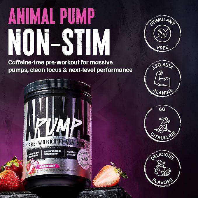 พรีเวิร์คเอาต์ แบบไม่มีสารกระตุ้น Pre-Workout, Non-Stim, Animal, Pump ...
