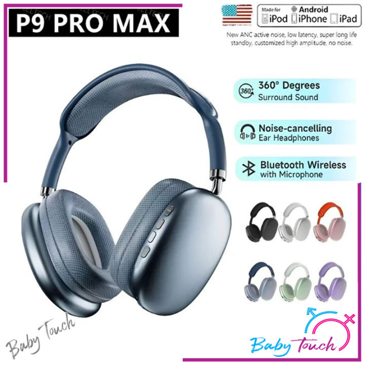 P9 Pro Max Wireless Bluetooth Headphones Over Ear Stereo Music ...