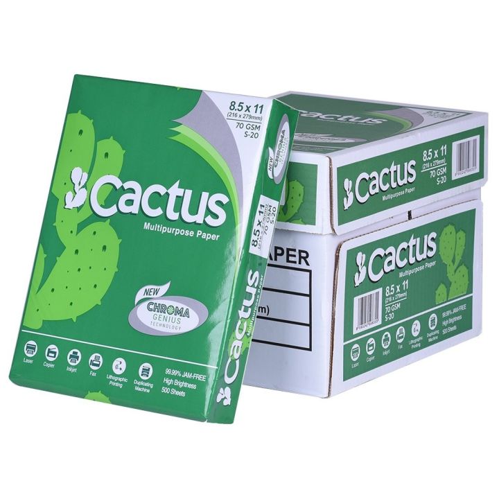 1 BOX Cactus Multipurpose Copy Paper Bond Paper ~ Short, A4, Long ...