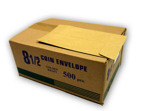 Coin Pay Envelope PAYROLL 25Pcs or 100Pieces Size No. 8½ Kraft Brown 7. ...
