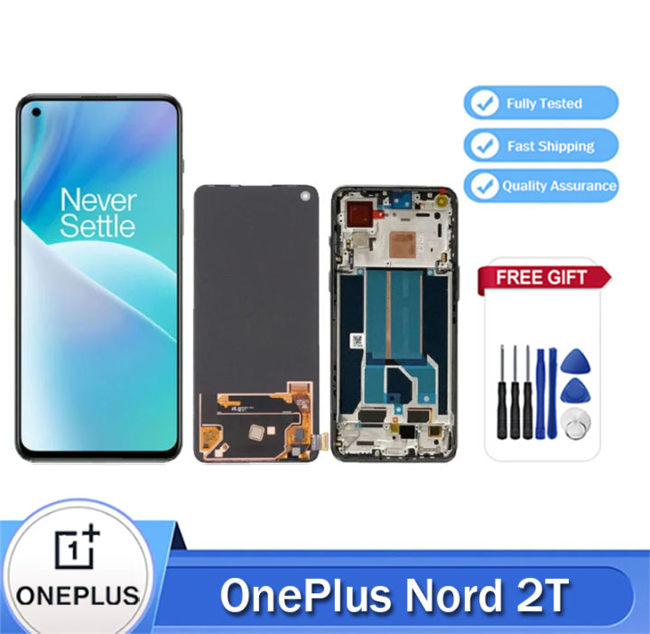 AMOLED ของแท้6.43 ''สำหรับ Oneplus Nord 2T Nord2T CPH2399 CPH2401 ...