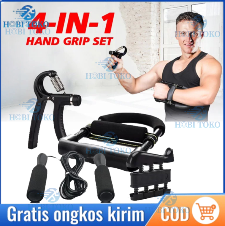 Handgrip Hand Grip Adjustable 5-60 KG Alat fitness Otot lengan Tangan ...