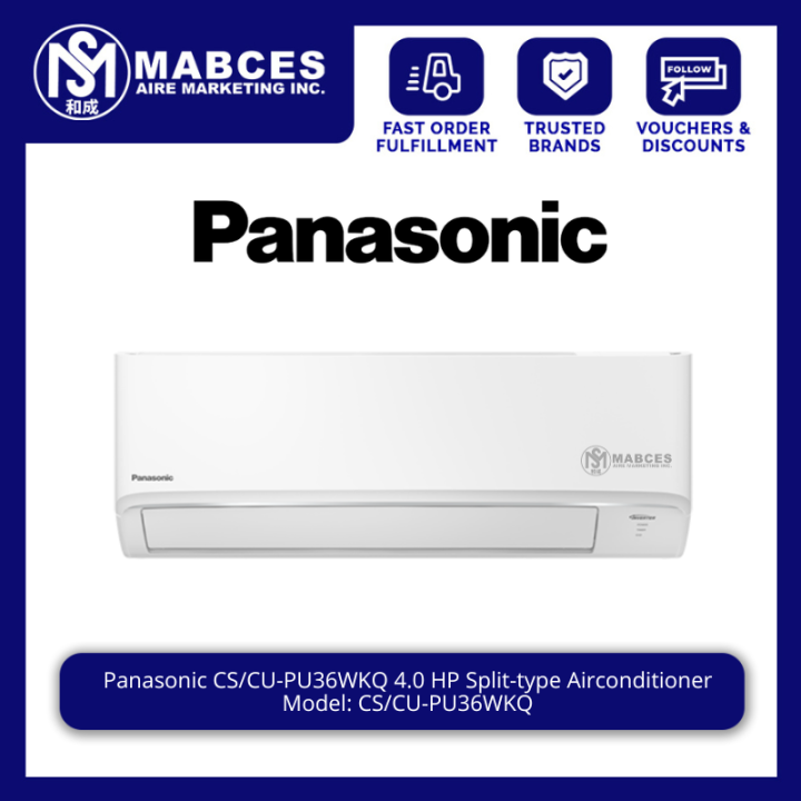 Panasonic CS/CU-PU36WKQ 4.0HP Inverter Split-type Aircon | Lazada PH