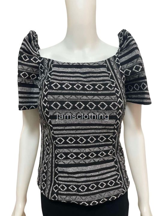 Ethnic Igorot Inabel Hand woven / Baguio Weaved Fabric Imelda Blouse ...