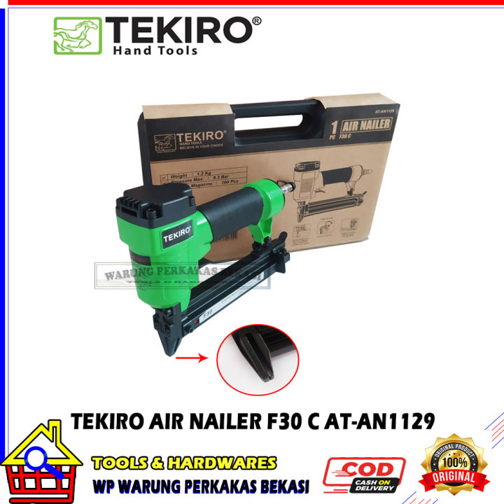 Tekiro F30 C Air nailer Stapler Angin Model I Lurus Isi Paku Tembak F10 F15 F20 F25 F30 JIS ...