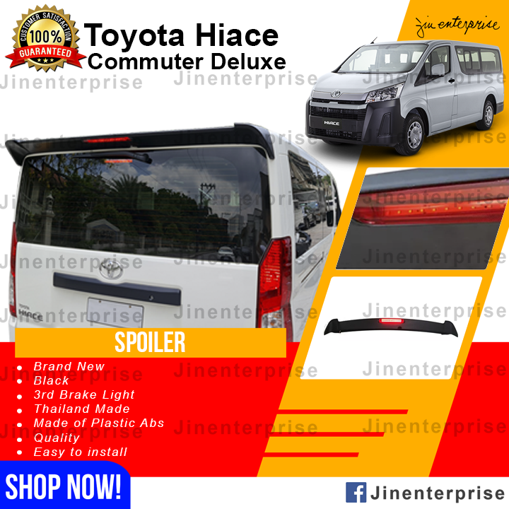 Toyota Hiace Deluxe 2019-2021 Commuter Rear Roof Spoiler with 3rd Brake ...