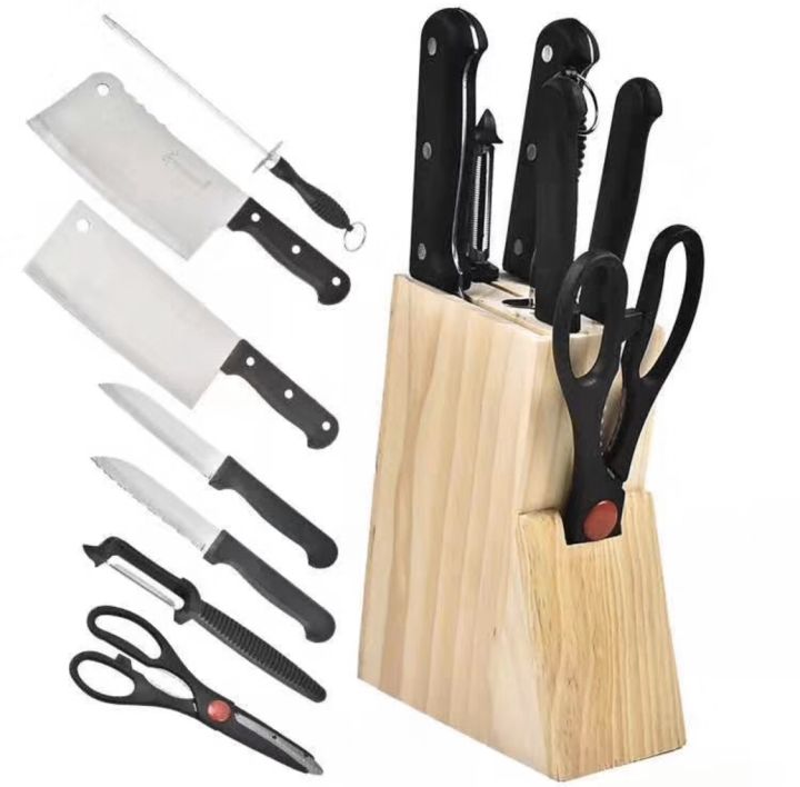 7pcs set Stainless Steel Kitchen Knife Set With Wood Stand | Lazada PH