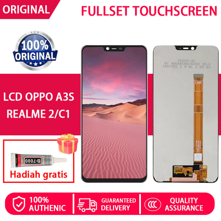 【ORIGINAL】LCD OPPO A3S 1803 A5 REALME 2 REALME C1 FULLSET TOUCHSCREEN COMPLETE ORI TOUCH SCREEN ...