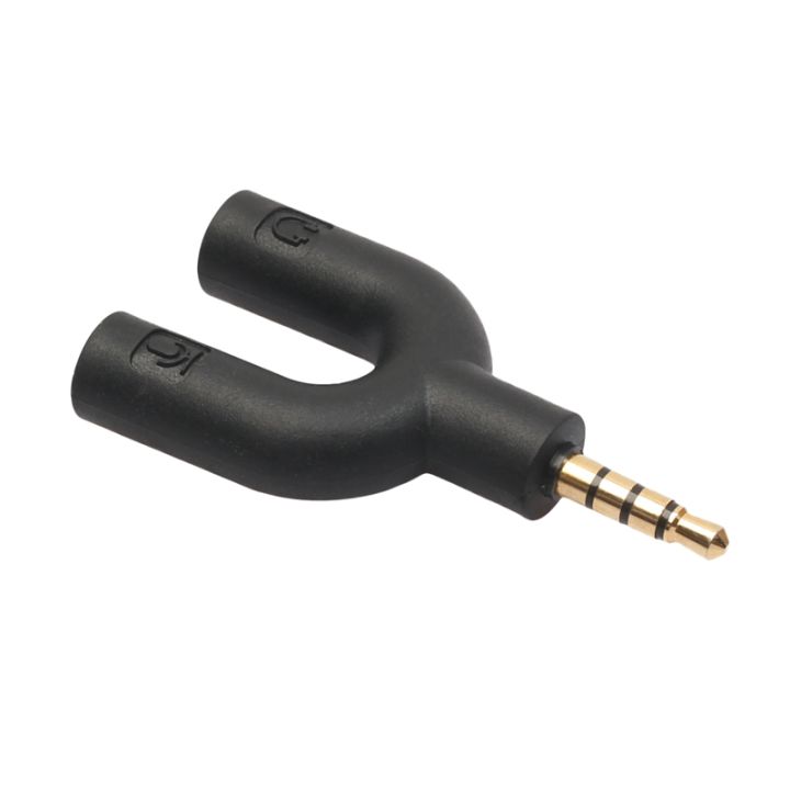 (ERNG) U Type Adapter Dual 3.5 MM Headphone Plug Audio Cables Splitter ...
