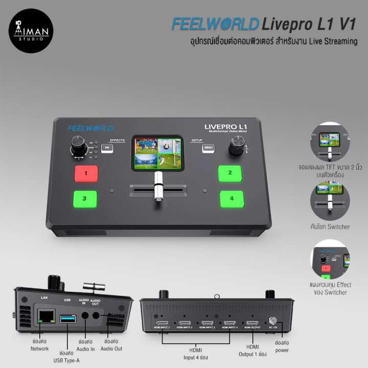 Capture Card & Switcher Feelworld LIVEPRO L1 V1 | Lazada.co.th