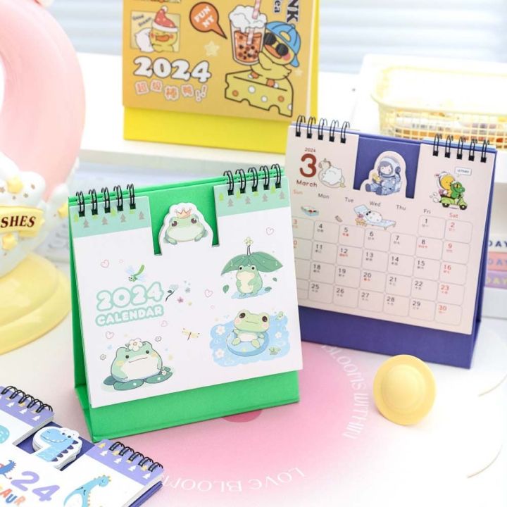 FIRST STRING Coil Standing Calendar Cartoon Desk Calendar Office School ...