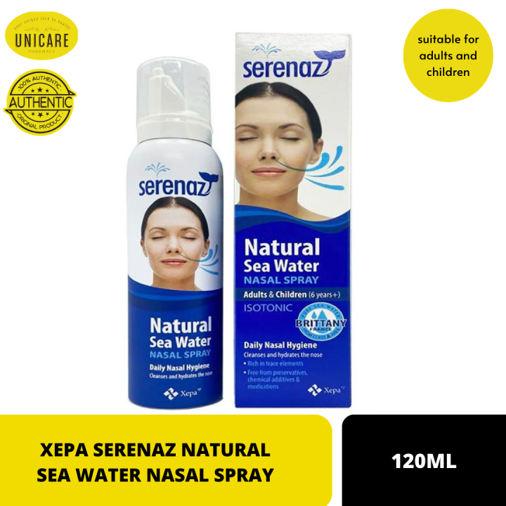 XEPA SERENAZ NATURAL SEA WATER NASAL SPRAY 120ML | Lazada