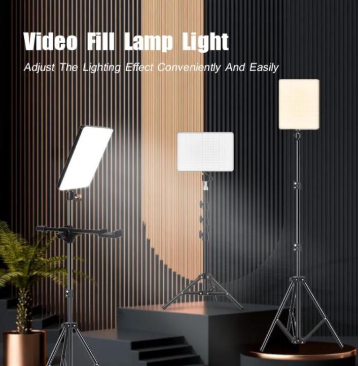 19 Inch Video Light with Tripod Dimmable LED Fill Light Selfie ...
