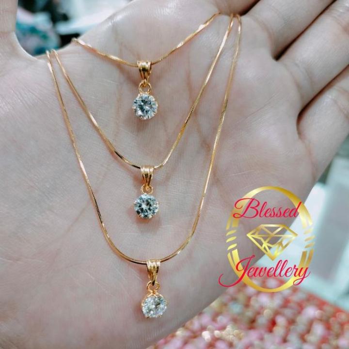 Kalung Perak Asli 925 Lapis Emas Model Cassandra & Liontin Desi ...