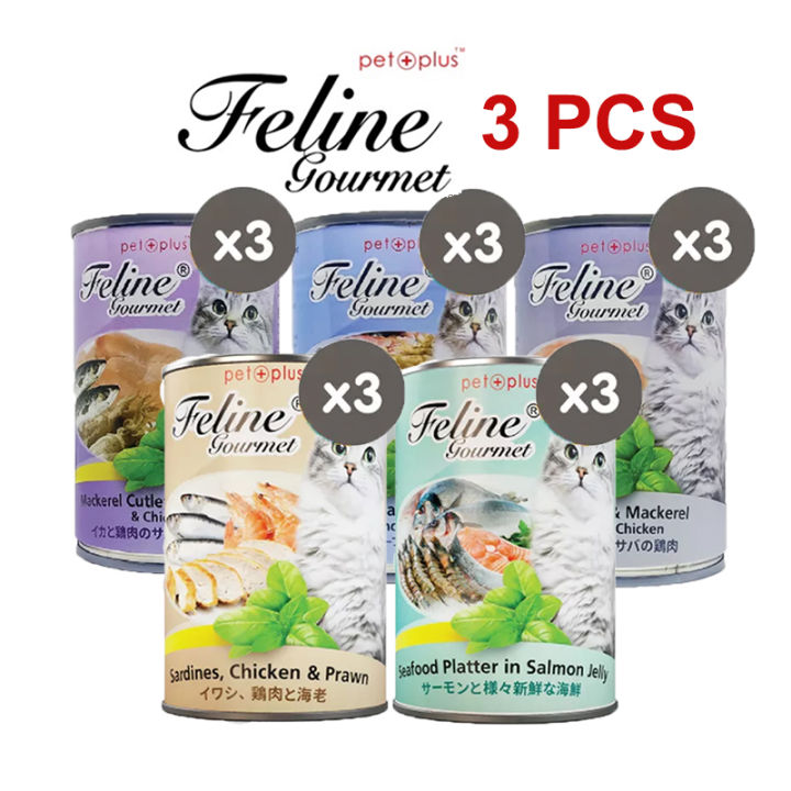 Pet Plus Feline Gourmet Wet Cat Food 400g - SET OF 3 | Lazada PH