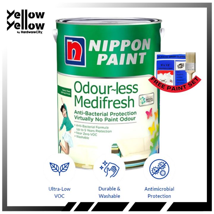 [Free Paint Set] Nippon Paint Odour-Less Medifresh | Lazada Singapore