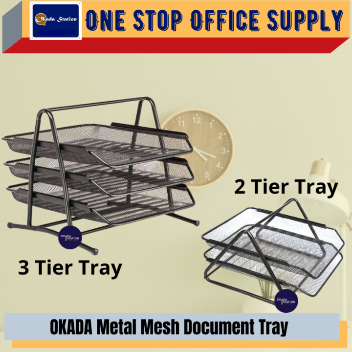 OKADA A4 METAL DOCUMENT TRAY -2 LAYER-3 LAYER / Rak Besi / Document ...